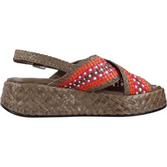 Pons Quintana Stilvolle flache Sandalen f&uuml;r Frauen - - Shoes - Damen - Braun - 39 EU