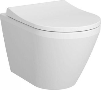 Vitra Integra Wand-WC ohne Sp&uuml;lrand + Toilettensitz mit Fallbremse aus Duroplast (7041-003-6285) - Vitra