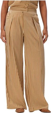 Suncoo Femme, Pantalons, Brun, Taille: 42 FR Pantalon Large Jorys