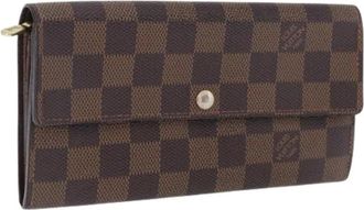 Louis Vuitton Portefeuille Long Pre-owned Damier Ebene - Femme - Pre-owned - Brun - Taille: ONE Size