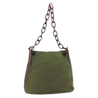 Prada Pre-owned Nylon Schultertasche - - Pre-owned - Damen - Gr&uuml;n - ONE SIZE