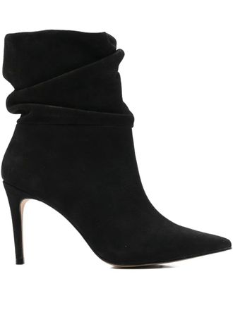 Carrano bottes froncées 87 mm à bout pointu - Noir