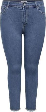 Only Carmakoma Carhush Mid Skinny AK RW DNM Akm186 Noos Pantalon pour Femme, Denim Bleu m&eacute;dium, 46W / 34L