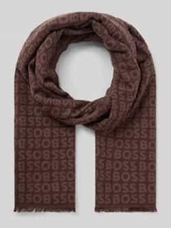 HUGO BOSS Schal mit Jacquard Logo-Design