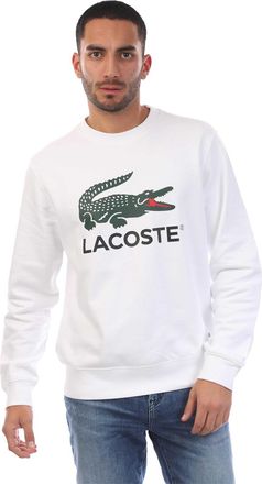 Lacoste Sweatshirt f&uuml;r Herren, Rundhalsausschnitt, Fleece (Wei&szlig;)