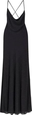 Pinko Pinko, Femme, Robes, Noir, Taille: 40 FR Draped Rhinestone Gown