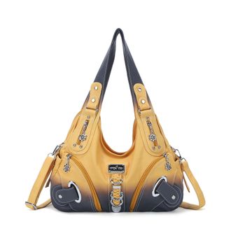 Angel Kiss Hobo Geldb&ouml;rsen und Handtaschen f&uuml;r Damen, Umh&auml;ngetasche, gro&szlig;, f&uuml;r den t&auml;glichen Gebrauch, Z4-gelb