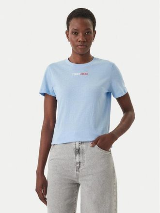 Tommy Jeans T-Shirt DW0DW22277 Himmelblau Regular Fit