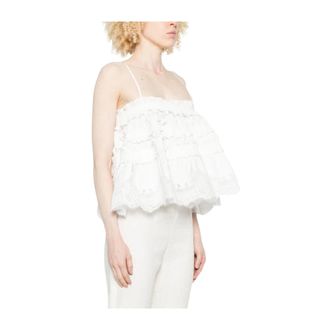 Zimmermann Femme, Tops, Beige, Taille: 42 FR Alchemy Shirred Bandeau Top