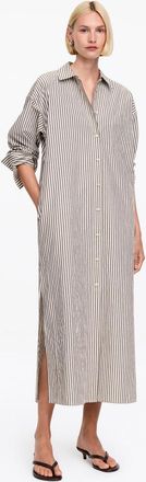 Arket Hemdkleid Aus Baumwolle -Braun