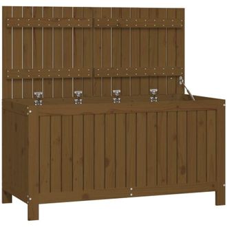 vidaXL Gartentruhe Honigbraun 121x55x64 cm Massivholz Kiefer vidaXL