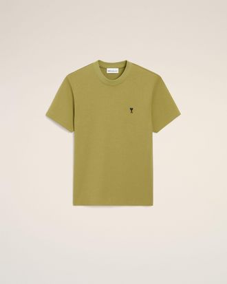 Ami T-shirt Vert Ami De Coeur en Coton Matcha - XXXL - Homme