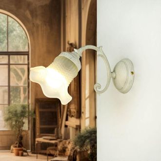 Licht-Erlebnisse Applique murale laiton verre forme fleur massif E14 Applique intérieure