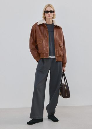 Mango Sweatshirt mit Raff&auml;rmel blau - Damen - XXS - MANGO