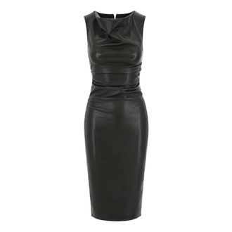 Patrizia Pepe Drapiertes Midikleid - - Dresses - Damen - Schwarzk - S