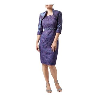 Mascara Robe &agrave; fleurs - Femme - Robes - Violet - Taille: 44 FR