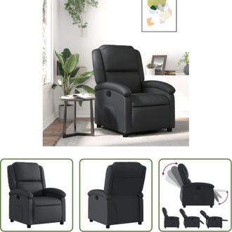 vidaXL Echtleder - Relaxsessel Echtleder Schwarz