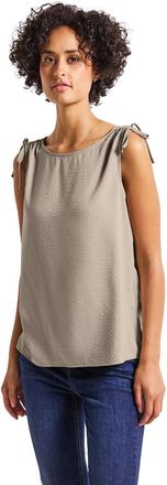 Street One Damen 3411456 Seersucker Blusentop, Morning beige, 36