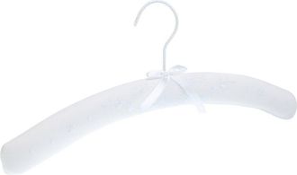 MagiDeal Baumwoll Leinen gepolsterte Kleiderb&uuml;gel mit Satin Schleifen - Wei&szlig;, 41 cm