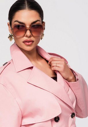 Ombre Trenchcoat Knie&shy;langer &Uuml;bergangsmantel im klassischen Trenchcoat-Stil klassischer Trenchcoat-Schnitt