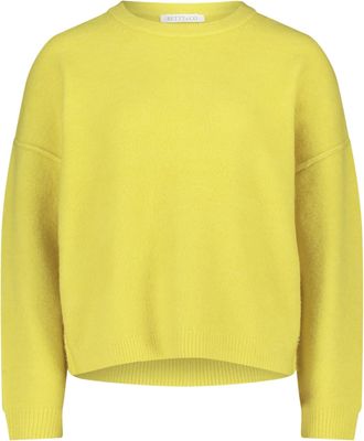Betty & Co Damen Strickpullover mit Rundhalsausschnitt 40, Neon Yellow