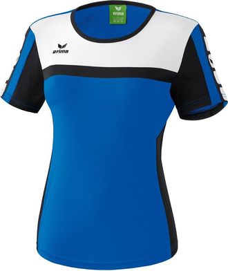 Erima Damen T-Shirt 5-Cubes, New Royal/Schwarz/Weiß, 40, 108521