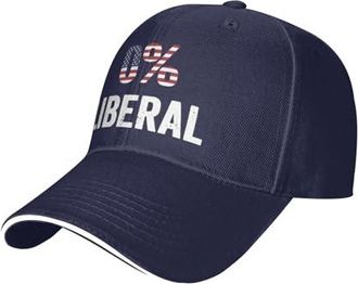 Generic Casquette De Baseball 0% Lib&eacute;ral Chapeau De Sport R&eacute;glable Classique Casquette D&Eacute;t&eacute;, pour Sport, Hommes, Ext&eacute;rieur, 55-59cm