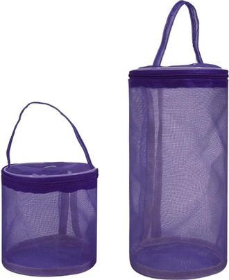 Generic Bunte Garnaufbewahrung, Netztasche, Weben, Runde Taschen, Wolle, H&auml;keln, Organizer, Strickk&ouml;rbe, DIY-Zubeh&ouml;r(Purple-Suite,L)