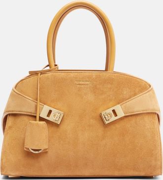 Ferragamo Tote Bag Hug Medium aus Veloursleder