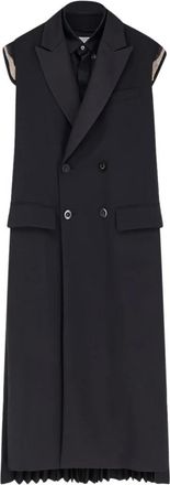 sacai Femme, Robes, Noir, Taille: 40 FR Wool Blend Blazer Dress