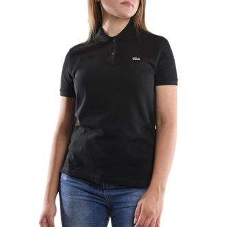 Lacoste Femme, Tops, Noir, Taille: 38 FR Polo T-shirt
