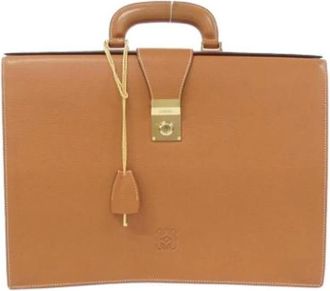 Loewe unisex, Pre-owned, Brun, Taille: ONE Size Sac &agrave; main en cuir Pre-owned