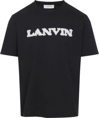 Lanvin Homme, Tops, Noir, Taille: M Shearling Cotton T-Shirt