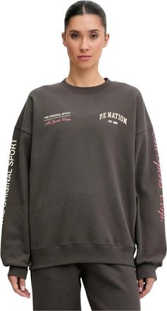 P.E Nation P.E Nation, Femme, Sweatshirts et sweats &agrave; capuche, Noir, Taille: 40 FR SweaT-shirt Smoke