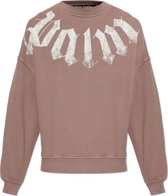 Palm Angels SweaT-shirt &agrave; logo - Homme - Sweatshirts et sweats &agrave; capuche - Violet - Taille: XS