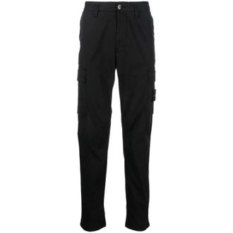 Stone Island Homme, Pantalons, Noir, Taille: W36 Pantalon fusel&eacute; &agrave; motif Compass