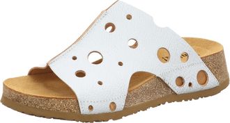 Think Damen KOAK chromfrei gegerbte, nachhaltige Pantolette, 1000 Bianco/Kombi, 39 EU