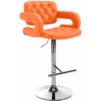 Clp Tabouret moderne avec des accoudoirs en acier et des dossiers de fond de diff&eacute;rentes couleurs colore : Orange