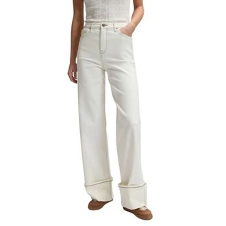 Lee Femme, Jeans, Beige, Taille: W25 Stella Wide Leg Selvedge Denim Jean