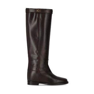 Via Roma 15 Santa Monica High Boot with Padlock - - Shoes - Damen - Braun - 39 EU