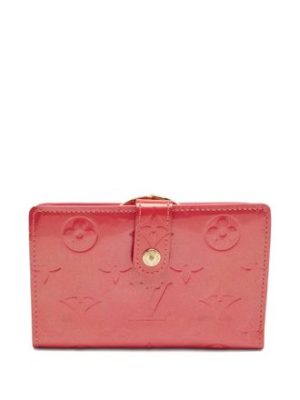 Louis Vuitton portefeuille en cuir framboise &agrave; motif monogramm&eacute; - Rose
