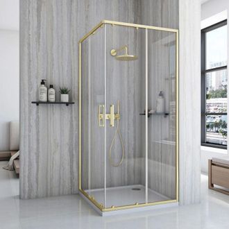 Rea CABINE DE DOUCHE REA CITY 80x80 GOLD BRUSH