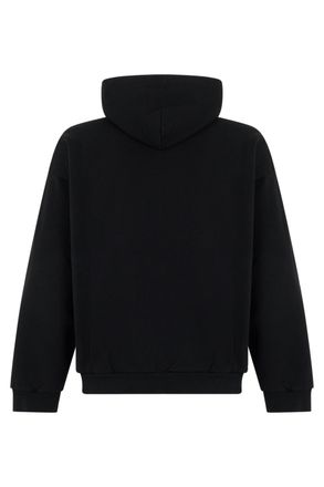 Balenciaga Womens Zip Hoodie Black Cotton Sweatshirts Sweater
