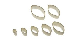 Silikomart Silikomart Wonder Cakes Collection Ausstechformen, rund, geriffelt, Nylon Boot Fluted weiß