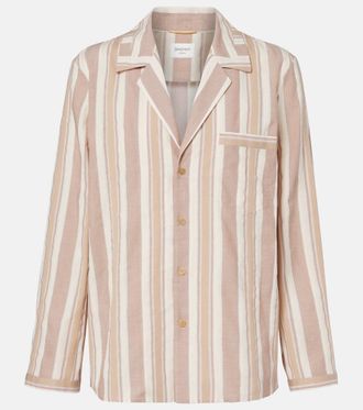 Saint Laurent Chemise de pyjama ray&eacute;e en coton