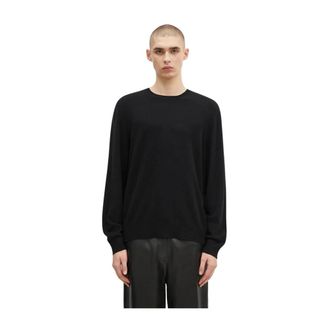 032c Round-Neck Strickwaren - - Knitwear - Herren - Schwarzk - M