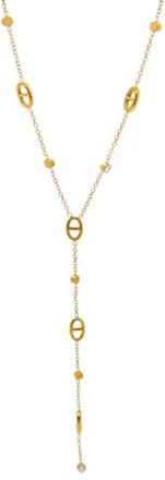 Generic Classique sur Collier Cha&icirc;ne en Y Ne Pas Ne Pas Fran&ccedil;aise Exquise Cha&icirc;ne Clavicule Femme Nez de Cochon Pompon Titane Acier Fran&ccedil;ais Classique Mode Imp