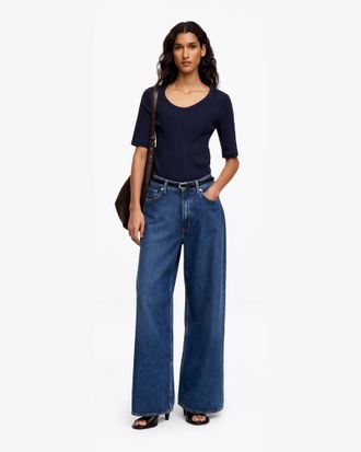 Arket CEDAR Oversized Wide Jeans -Blau