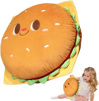 Generico Lustiges Pl&uuml;schkissen - entz&uuml;ckendes Cartoon-inspiriertes Snackkissen in Toast, Burger, Drumstick Designs | Cozy Huggable Cushion Toy, Kinder, Sofa, P
