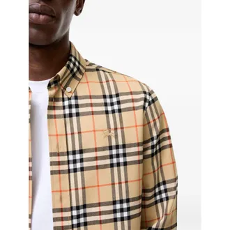 Burberry Check Shirt - Beige